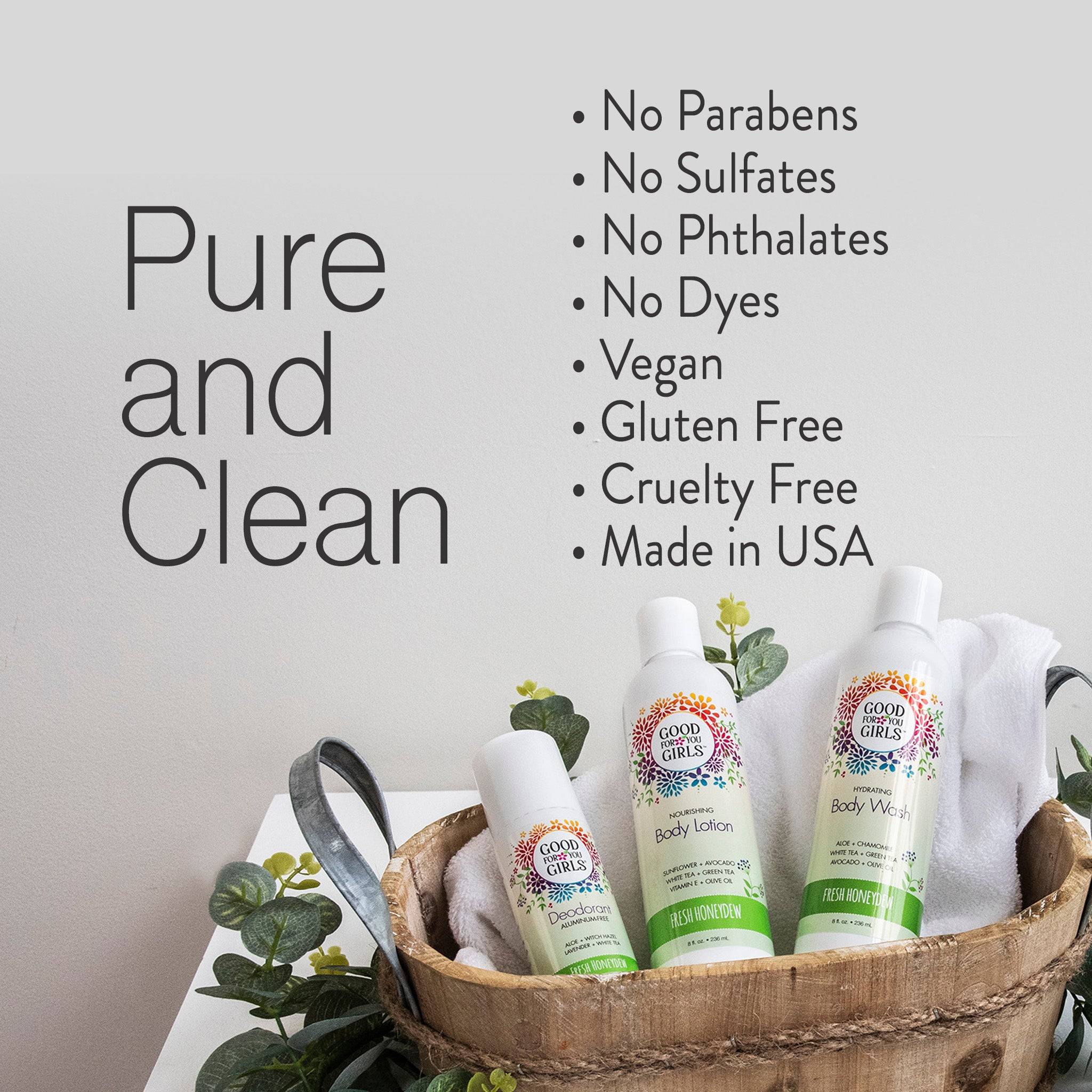 3-Piece Body Care Gift Set, Honeydew | Clean Skincare For Girls | Good ...